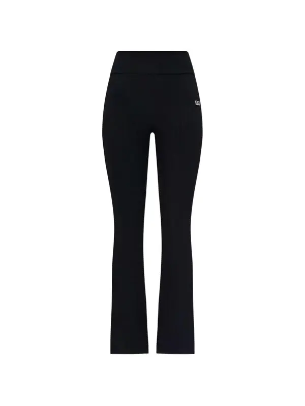 Emporio Armani Ribbed Track Pants - Black