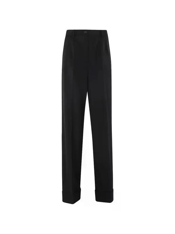 Dolce & Gabbana Cuffed Trousers - Black