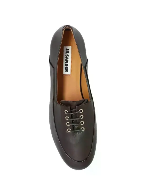 JIL SANDER Lace-up Leather Sneakers - Brown