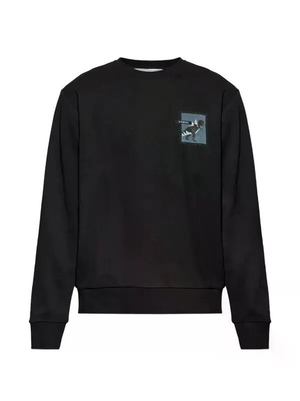 Iceberg Dinassour Patch Sweatshirt - Black