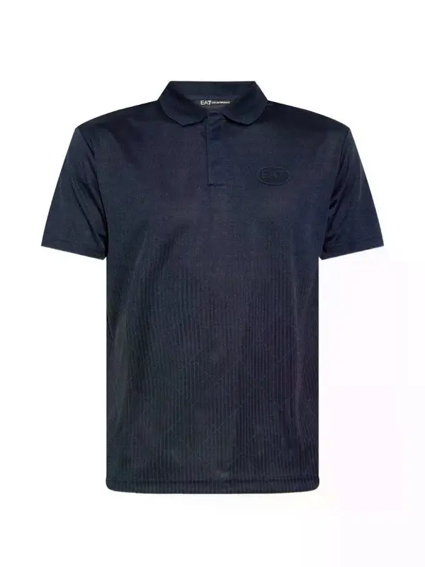 Emporio Armani Logo-patch Polo Shirt - Blue