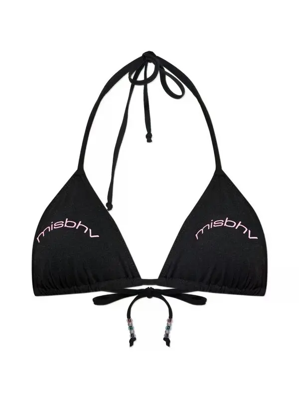 MISBHV Logo-detail Bikini Top - Black