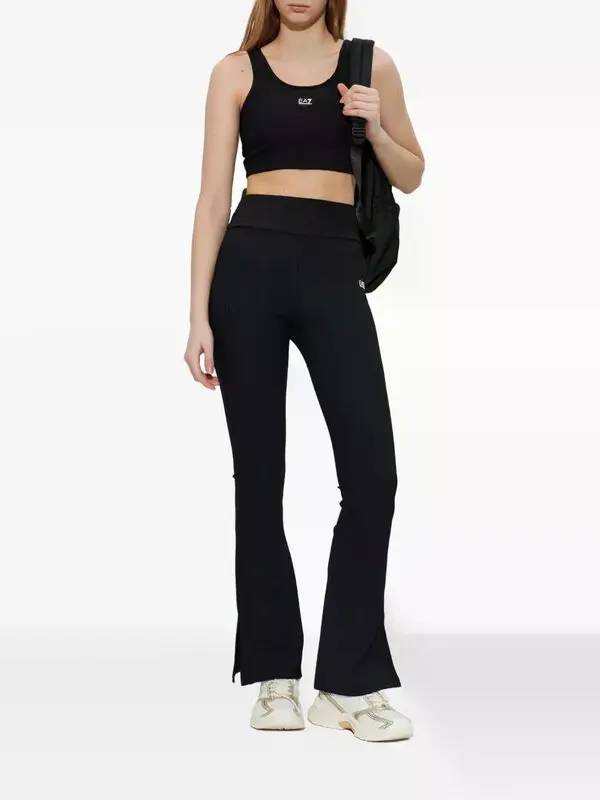 EA7 Logo-detail Ribbed Top