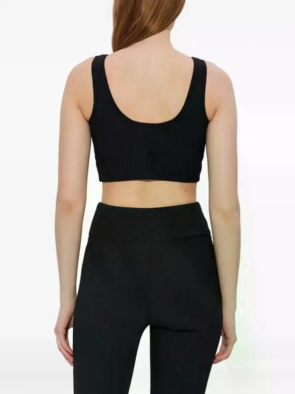 EA7 Logo-detail Ribbed Top