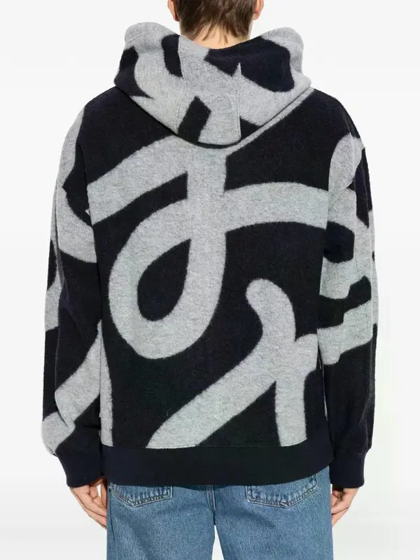 Loewe Patterned Zip-fastening Sweatshirt - Blue