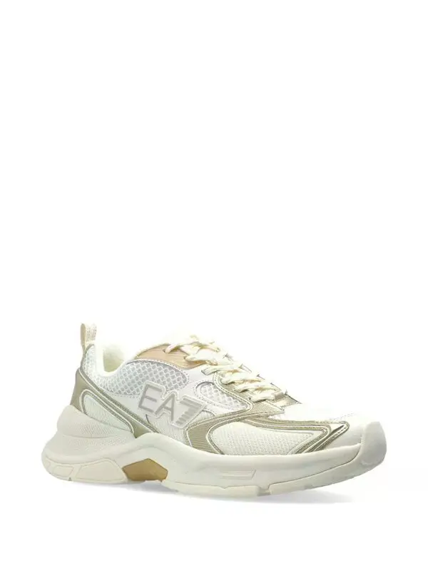 EA7 Logo-detail Lace-up Sneakers - Neutrals