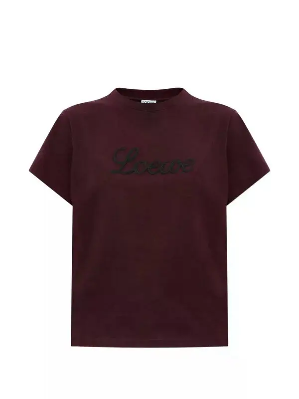 Loewe Logo-embroidered T-shirt - Red