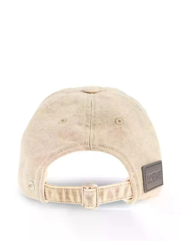 Loewe Logo-embroidered Cotton Cap - White
