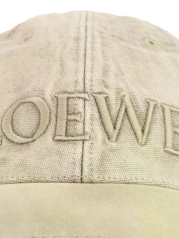 Loewe Logo-embroidered Cotton Cap - White