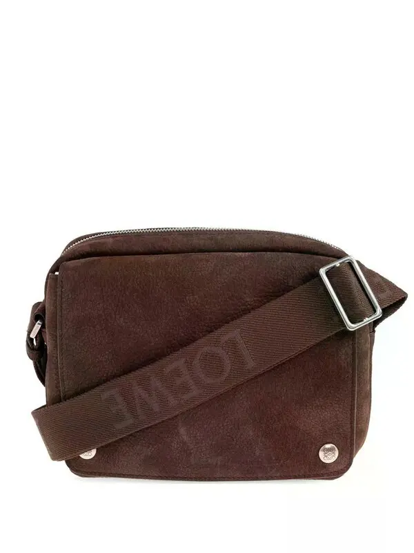 Loewe Medium Pebble Logo-detail Messenger Bag - Brown