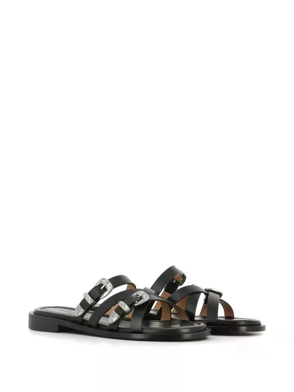 Sartore Buckle-strap Flat Sandals