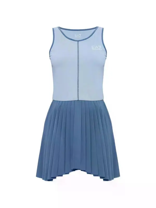 Emporio Armani Pleated Mini Dress Set - Blue
