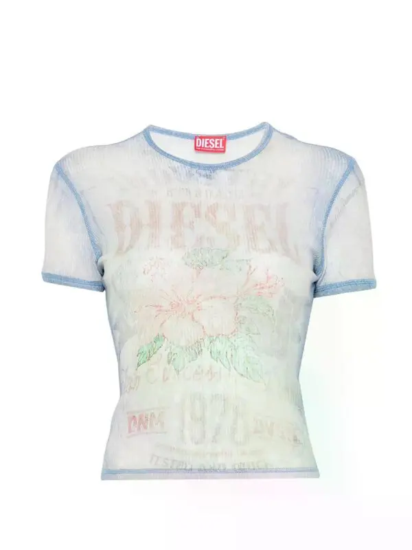 DIESEL Floral-print T-shirt - White