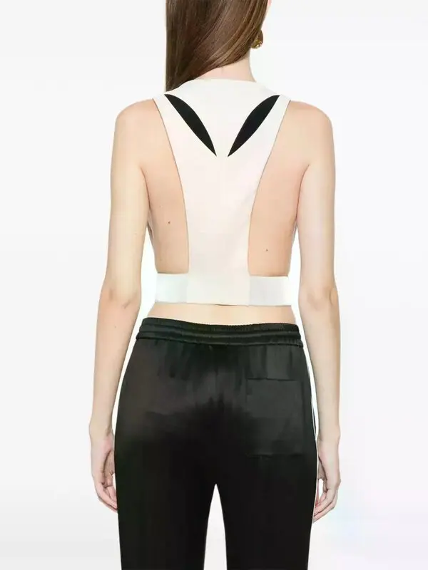Elisabetta Franchi Lightweight Crêpe Waistcoat With Two-colour Cut-outs