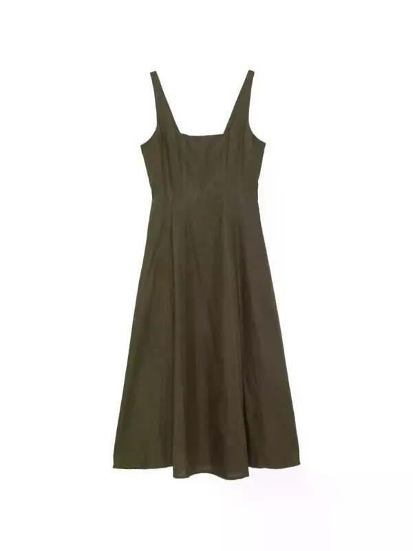 TWINSET Square-neck Midi Dress - Green