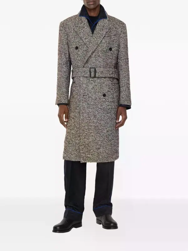 Burberry Wool Mohair Blend Tailored Overcoat - Brown