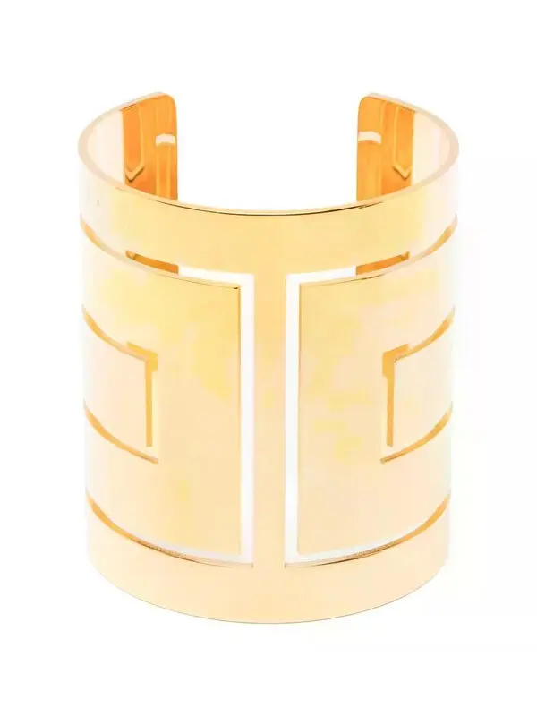 Elisabetta Franchi Cut-out Cuff Bracelet - Gold