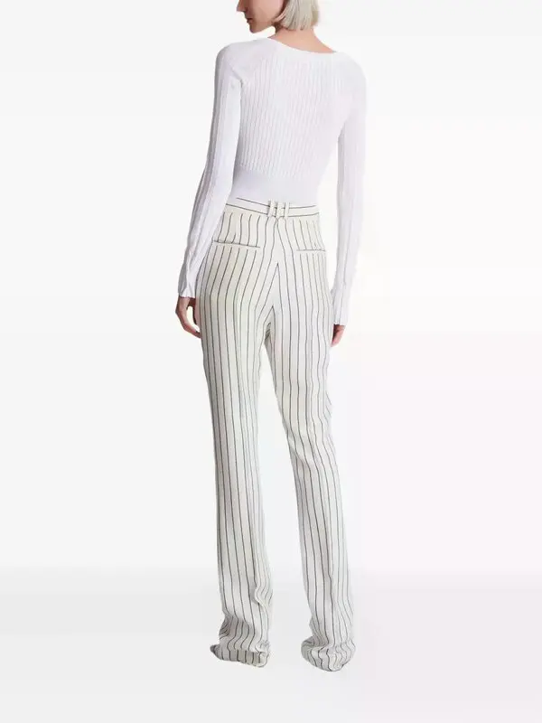 Balmain Pinstripe Flared-leg Trousers
