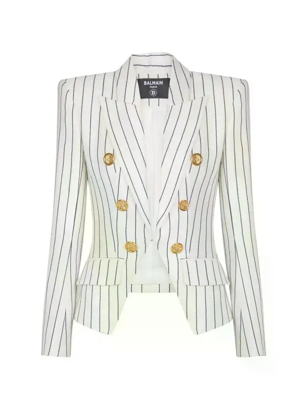 Balmain Double-breasted Striped Blazer
