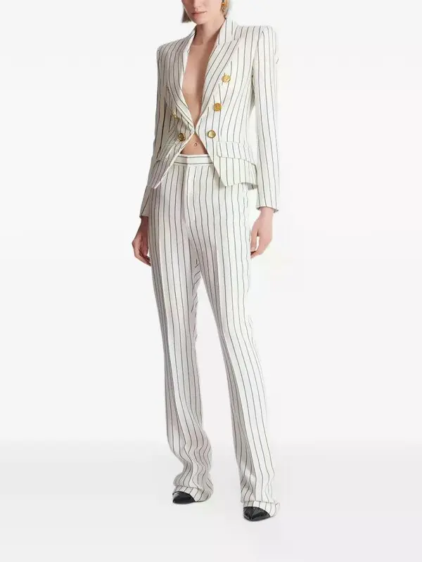 Balmain Double-breasted Striped Blazer