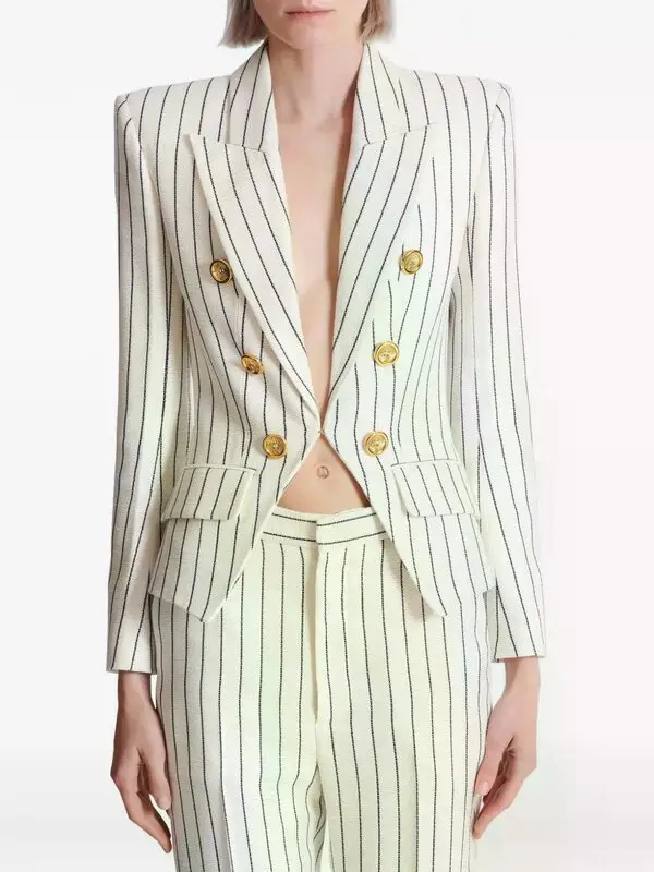 Balmain Double-breasted Striped Blazer