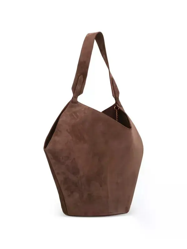 Khaite Small Lotus Suede Bucket Bag - Brown
