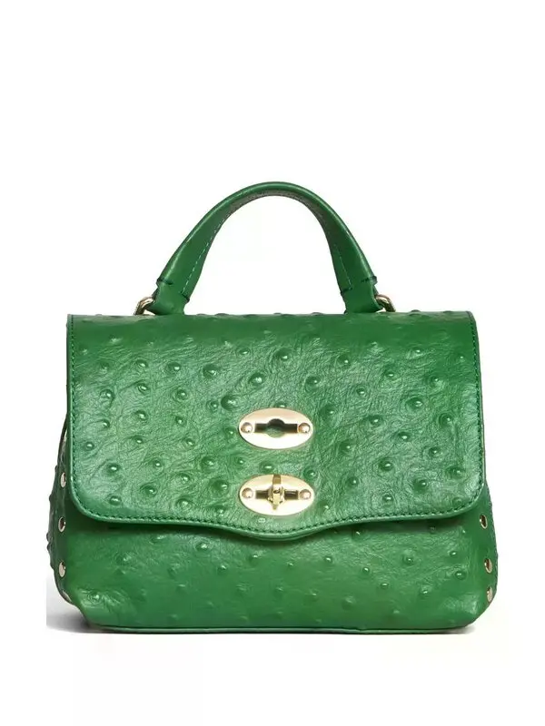 ZANELLATO Postina Studs Leather Satchel - Green