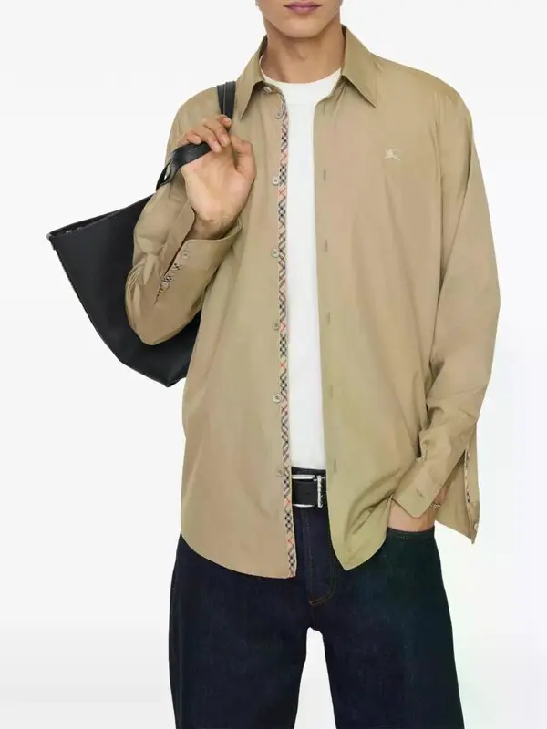 Burberry Classic Fit Cotton Poplin Shirt - Neutrals