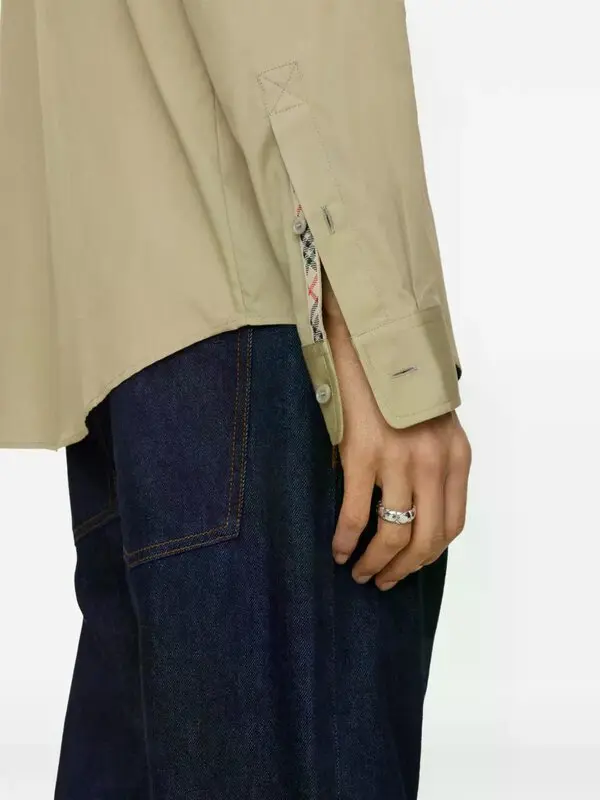 Burberry Classic Fit Cotton Poplin Shirt - Neutrals