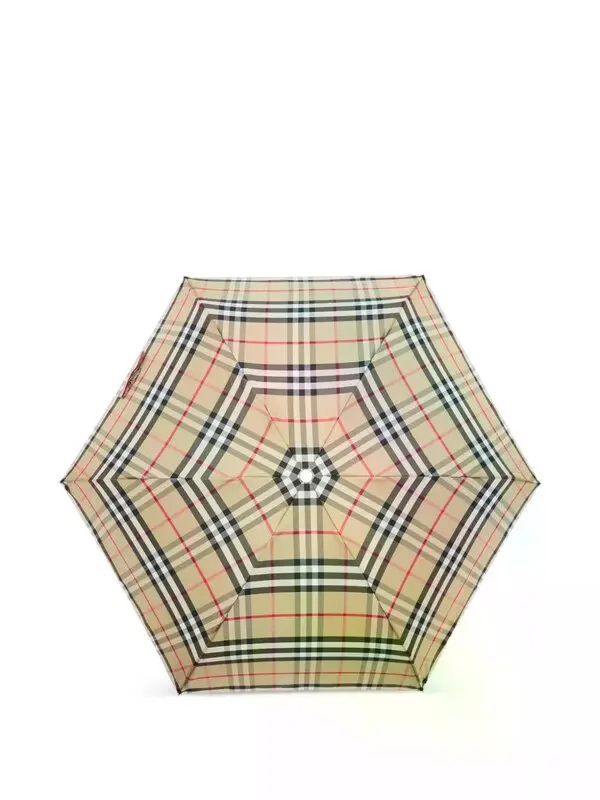 Burberry Check Folding Umbrella - Neutrals