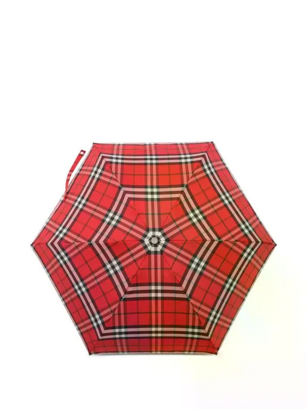 Burberry Check Folding Umbrella - Red