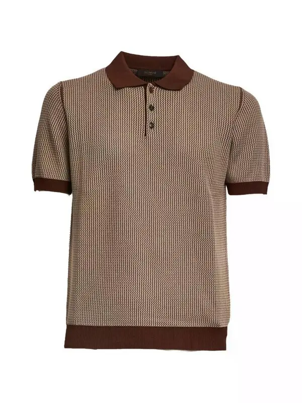 ZANONE Contrast Polo Shirt