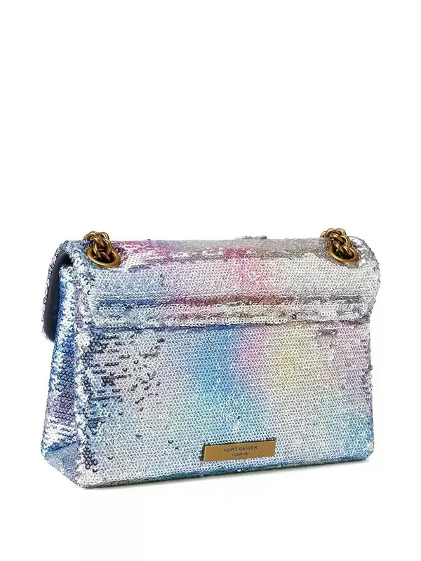 Kurt Geiger Sequin-embellished Cross Body Bag - Silver