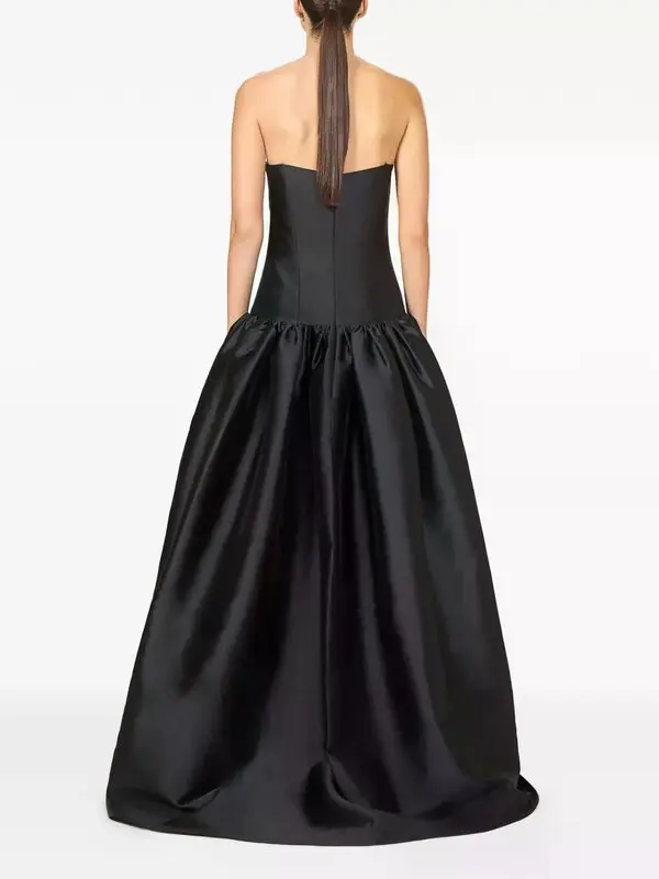Costarellos Thara Crystal-appliqué High-low Asymmetric Dress - Black