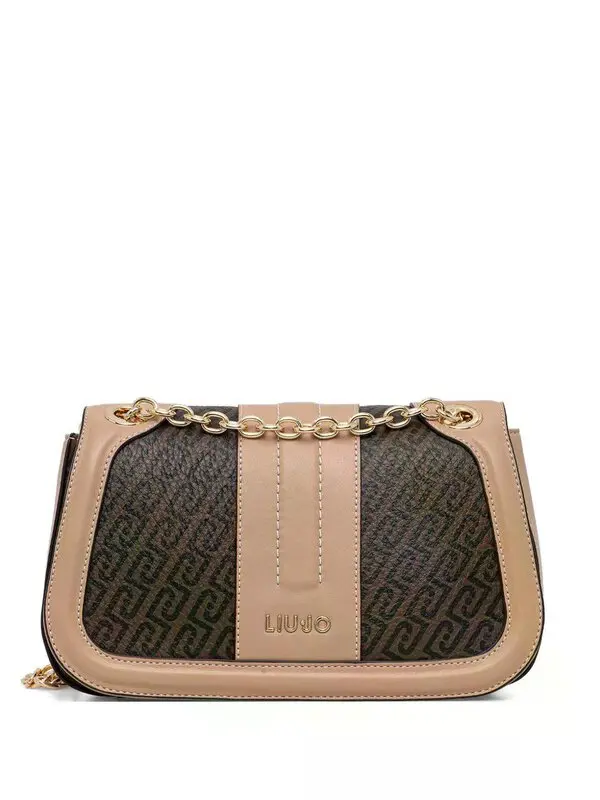 Liu Jo Chain Patterned Satchel - Brown