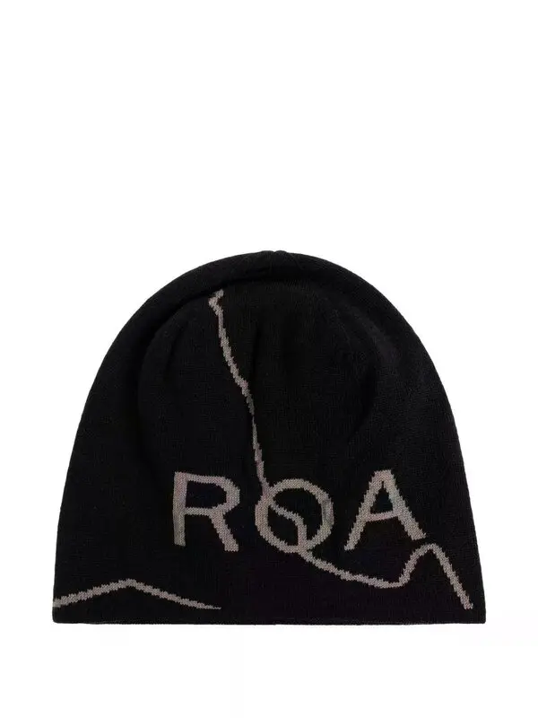 ROA Logo-print Beanie Hat - Black