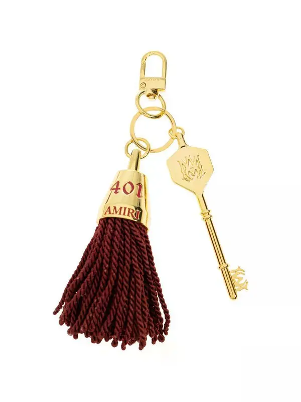 Amiri Tassel Key-charm Keyring - Red