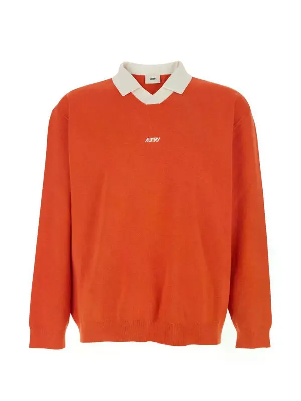 AUTRY Logo-print V-neck Sweatshirt
