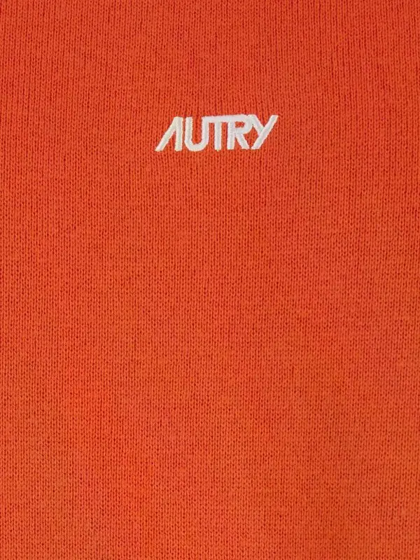AUTRY Logo-print V-neck Sweatshirt