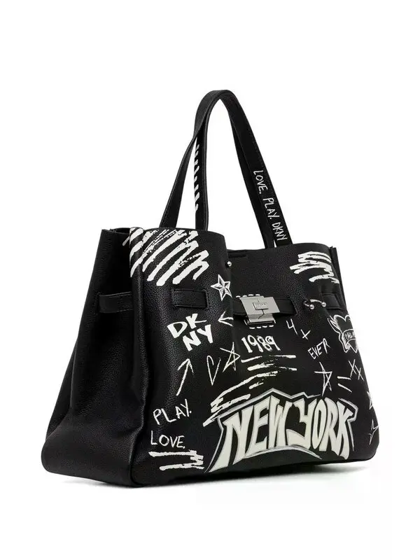 Dkny Grafitti-print Tote Bag