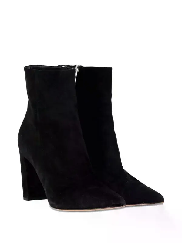 GIANVITO ROSSI Pointed-toe Block-heel Boots - Black