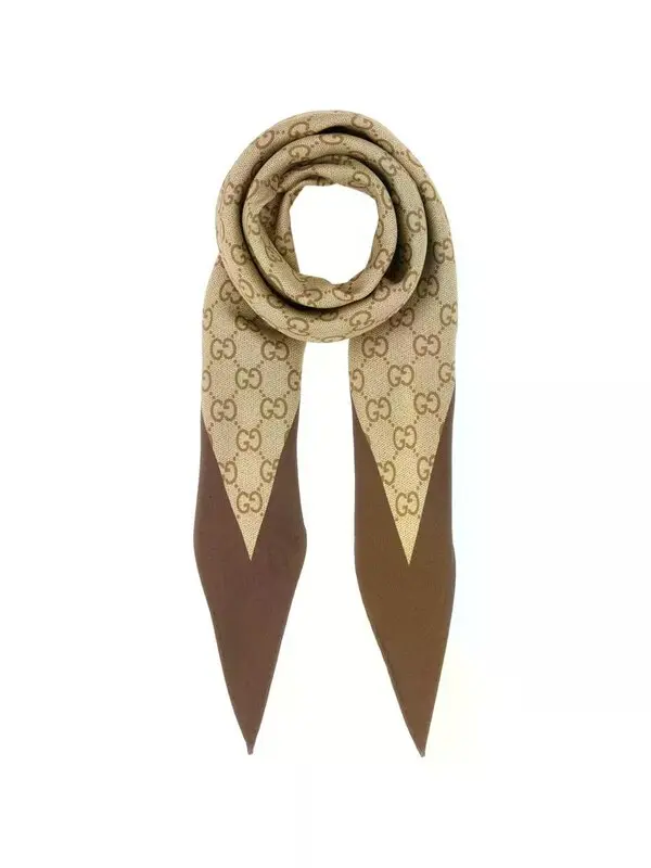 Gucci Printed Silk Foulard - Neutrals