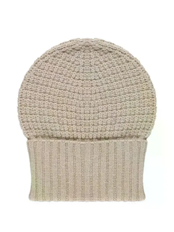 Fabiana Filippi Knitted Beanie - Neutrals