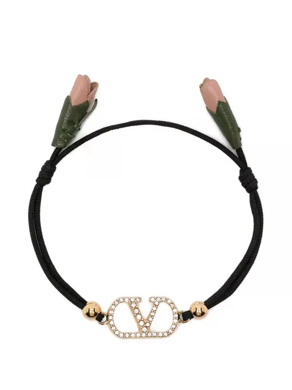 Valentino Garavani Flower-detail Vlogo Bracelet - Gold
