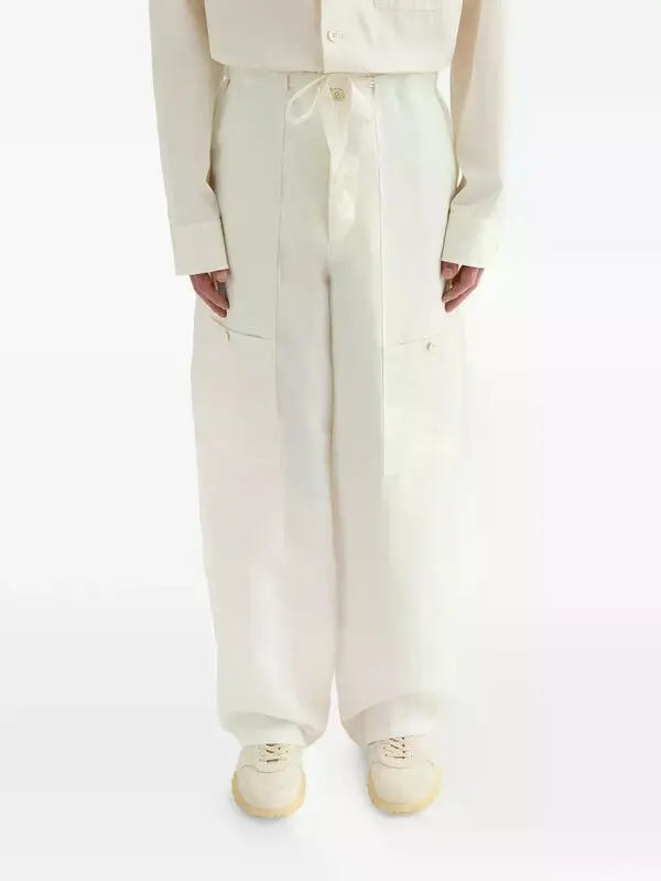 JIL SANDER Drawstring Patch Pocket Trousers