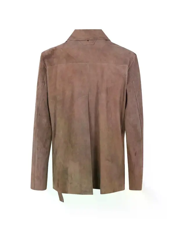 SALVATORE SANTORO Leather Double-breasted Jacket