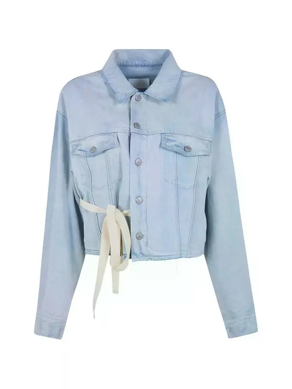 MAISON MARGIELA Raw-hem Denim Jacket - Blue