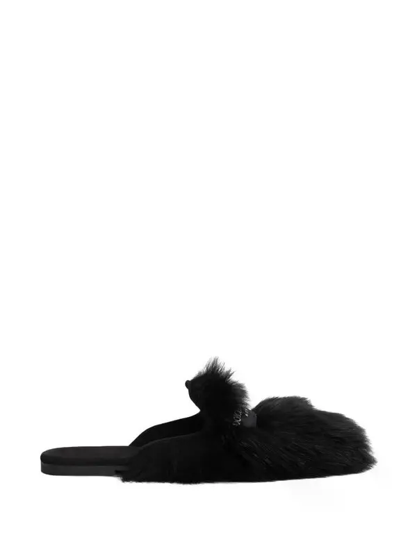 Dolce & Gabbana Fur Mules - Black