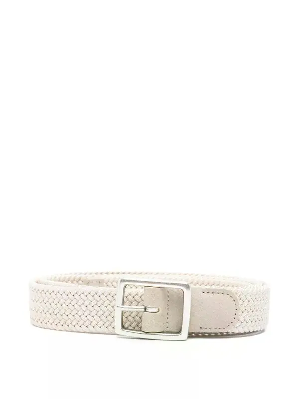 DELL'OGLIO Braided Belt With Square Buckle