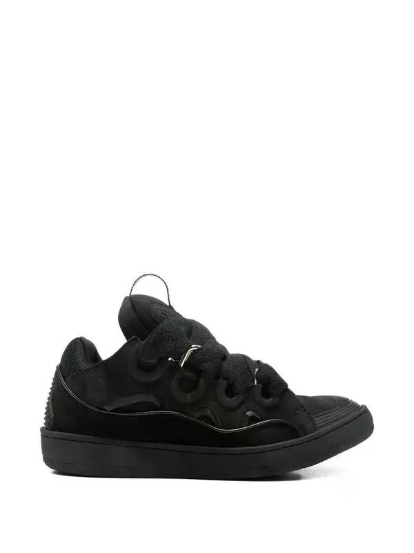LANVIN Curb Lace-up Sneakers - Black